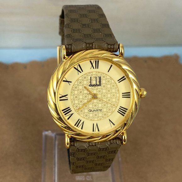 Dunhill | Accessories | Fancy Dunhill Gold Watch With Designer Strap ...